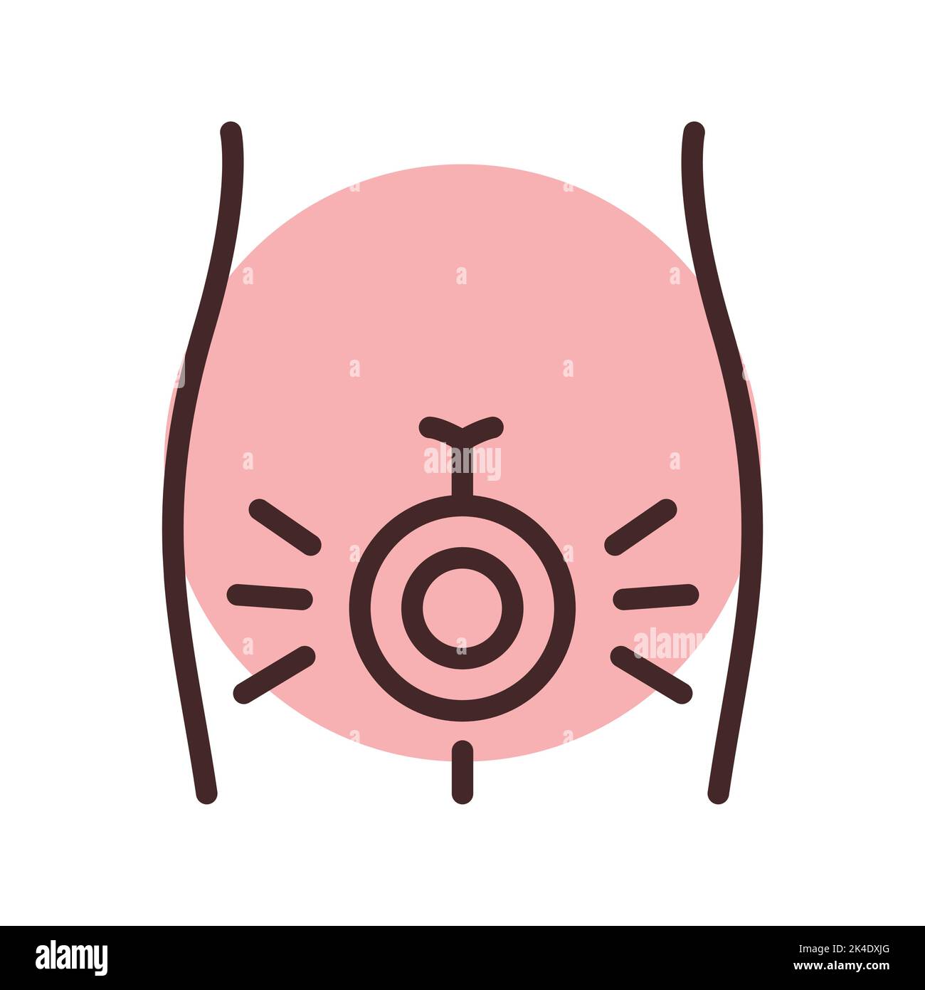 Hemorrhoid olor line icon. Pictogram for web page Stock Vector Image ...