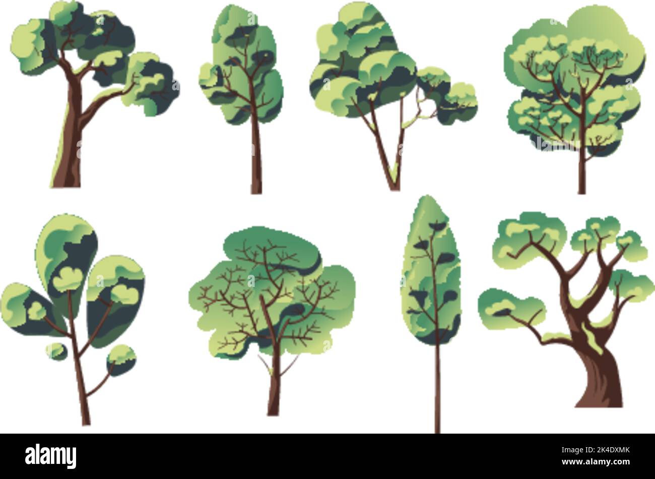 Tranquil view lush forest Stock Vector Images - Alamy