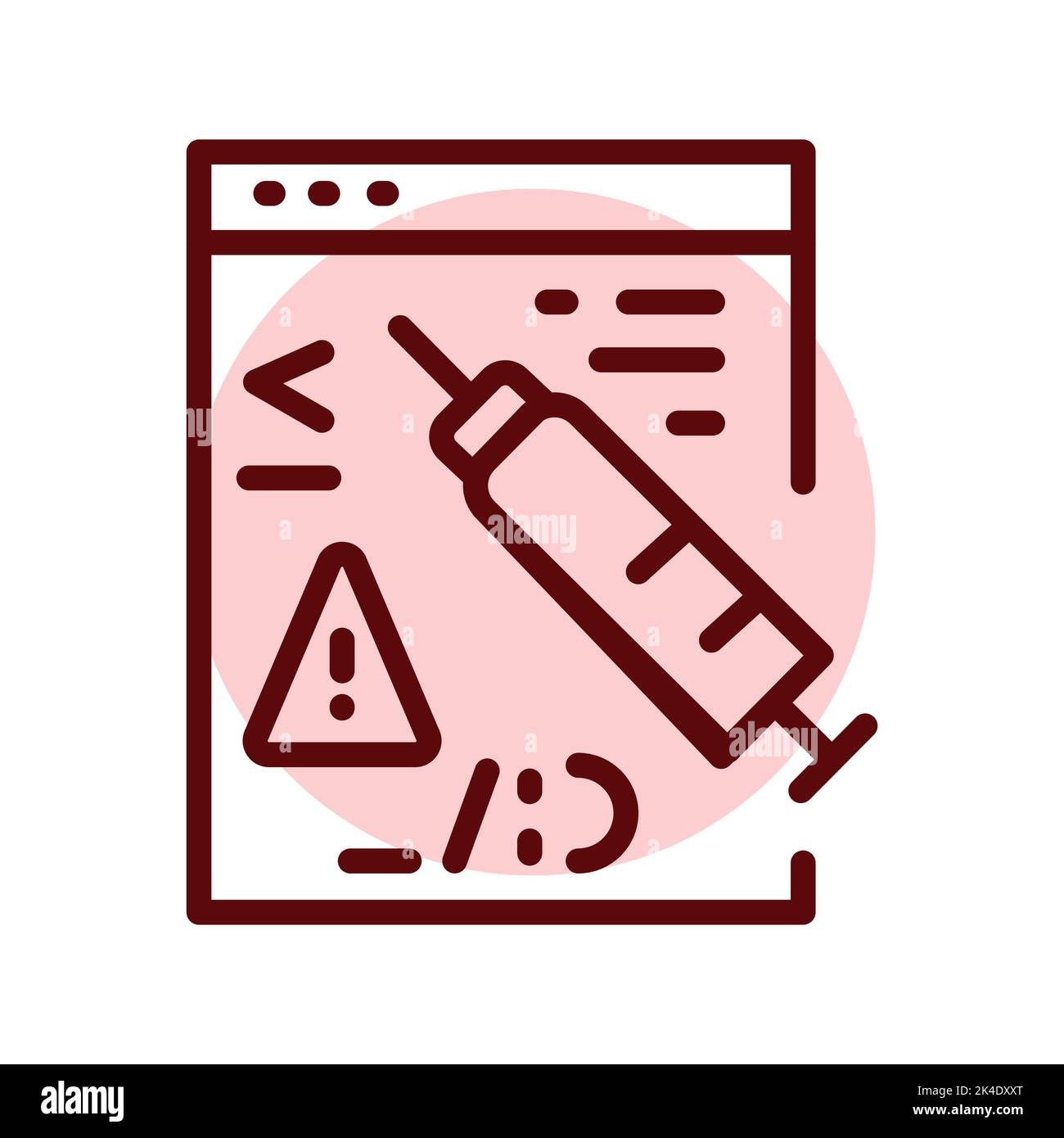 Code injection olor line icon. Pictogram for web page Stock Vector ...