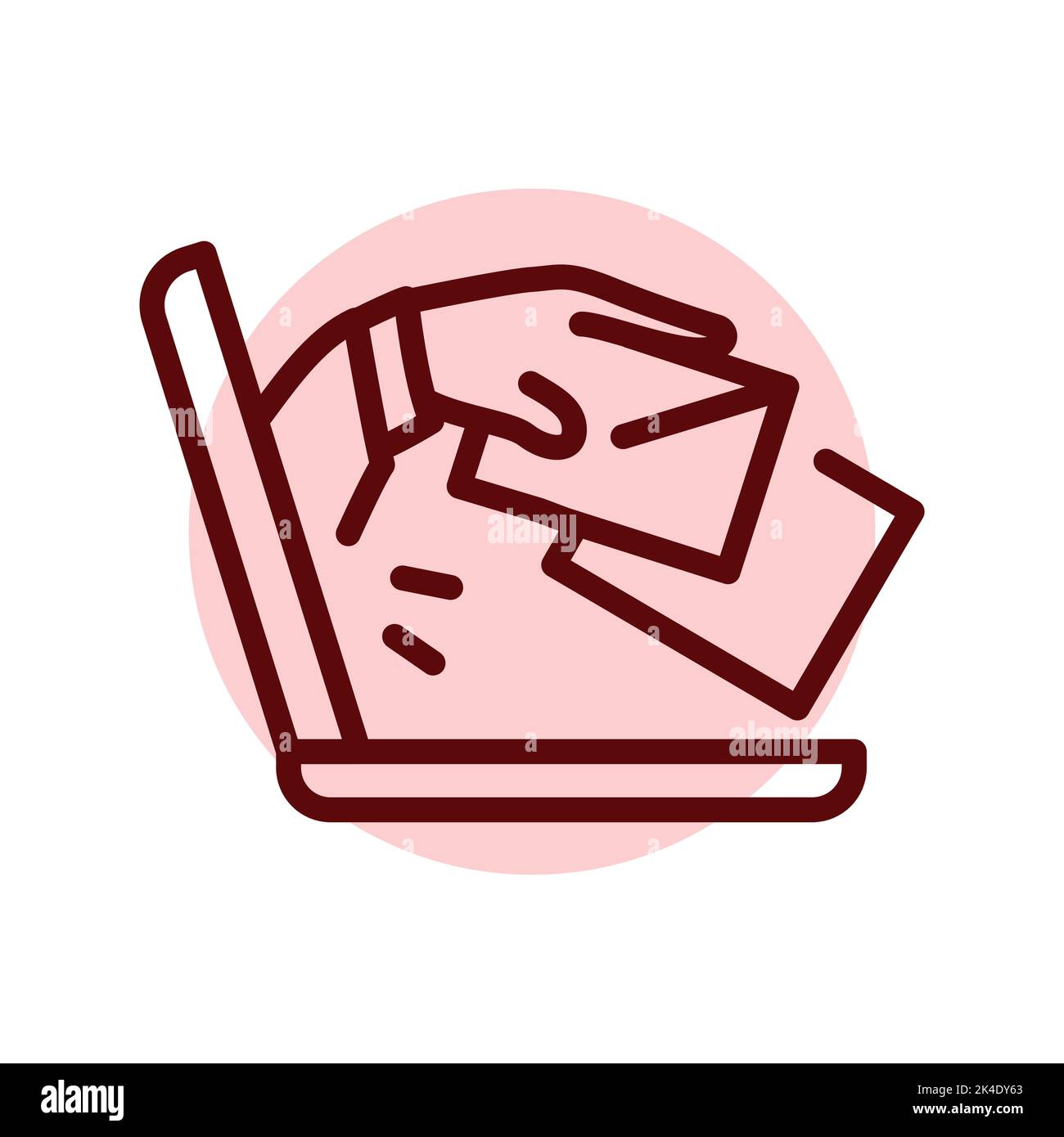 Cybercrime olor line icon. Pictogram for web page Stock Vector Image ...