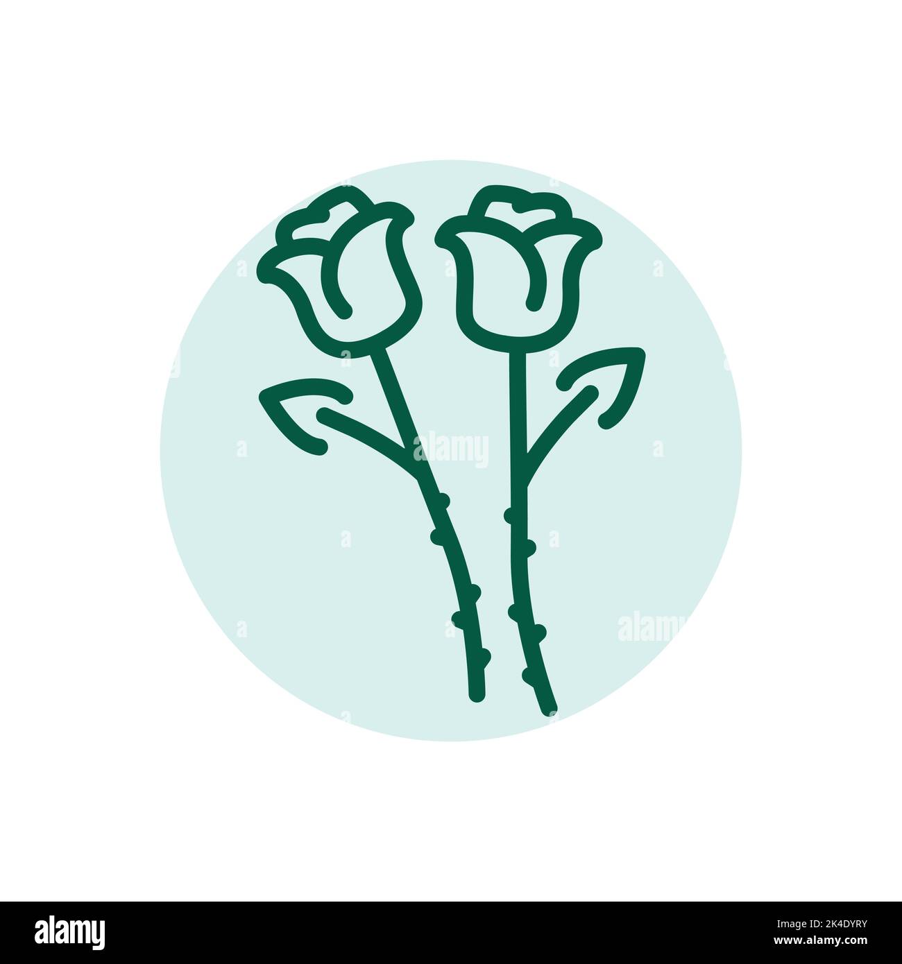 Rose aromatic flower line Stock Vector Images - Alamy