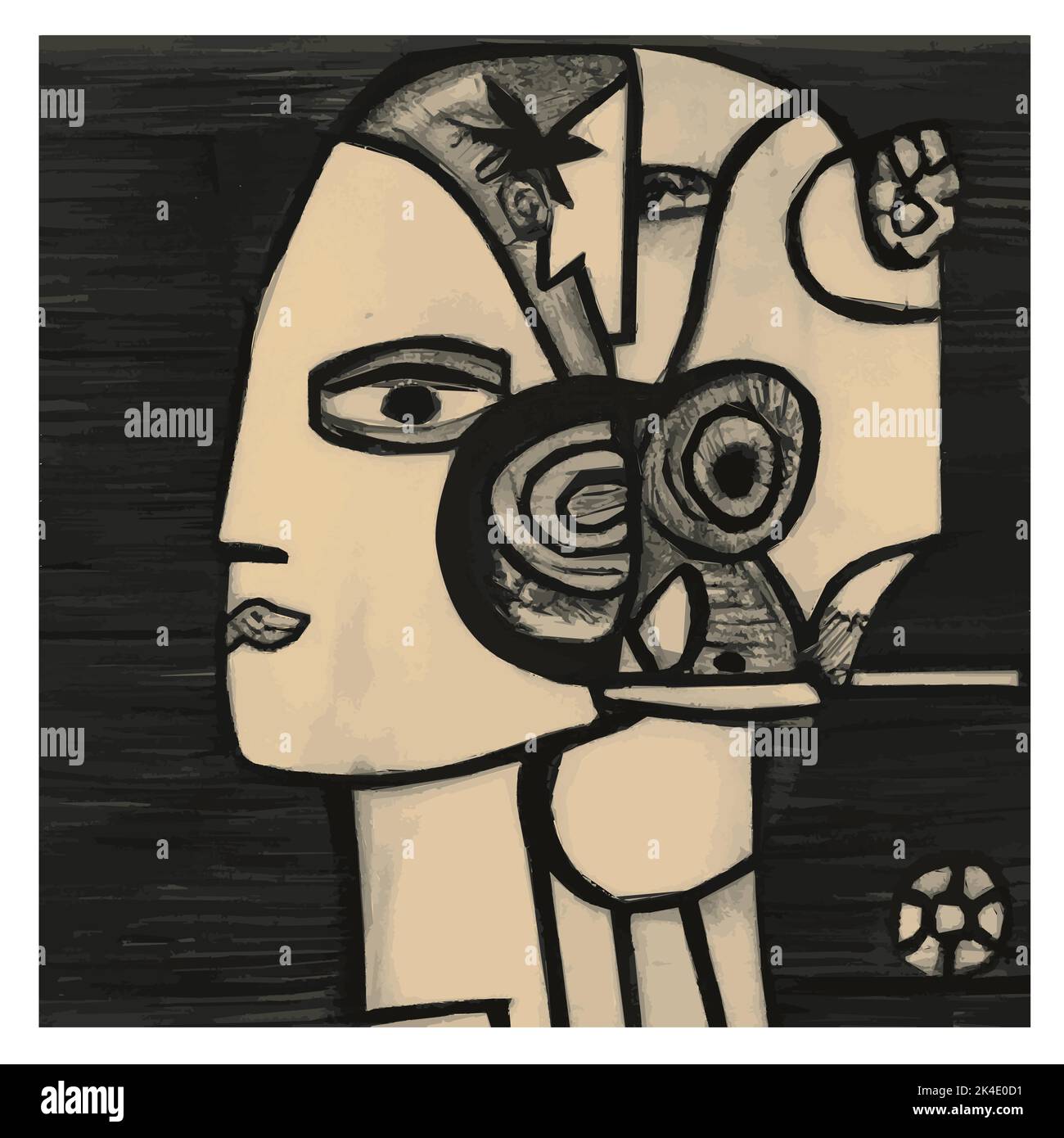 Digital portrait artwork Stock Vector Images - Alamy