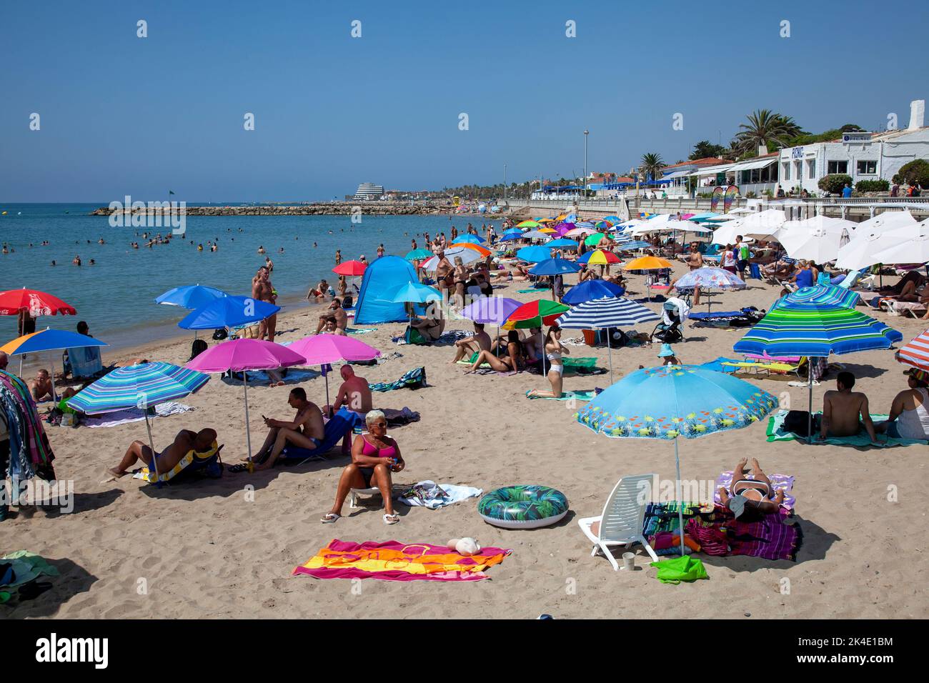 Playa de la Balsa Redonda in Sitges, Spain Stock Photo - Alamy