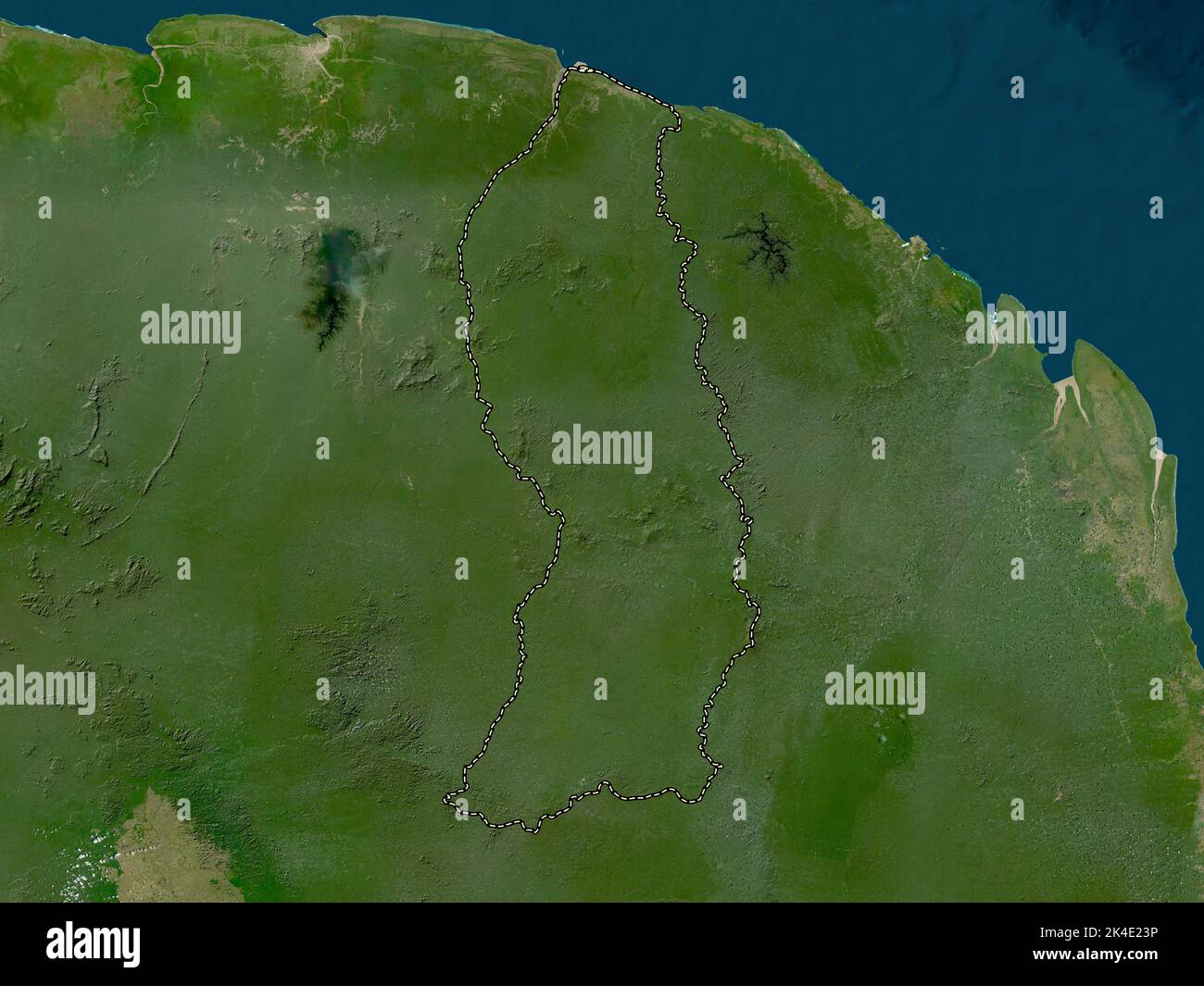 Saint-Laurent-du-Maroni, arrondissement of French Guiana. Low ...