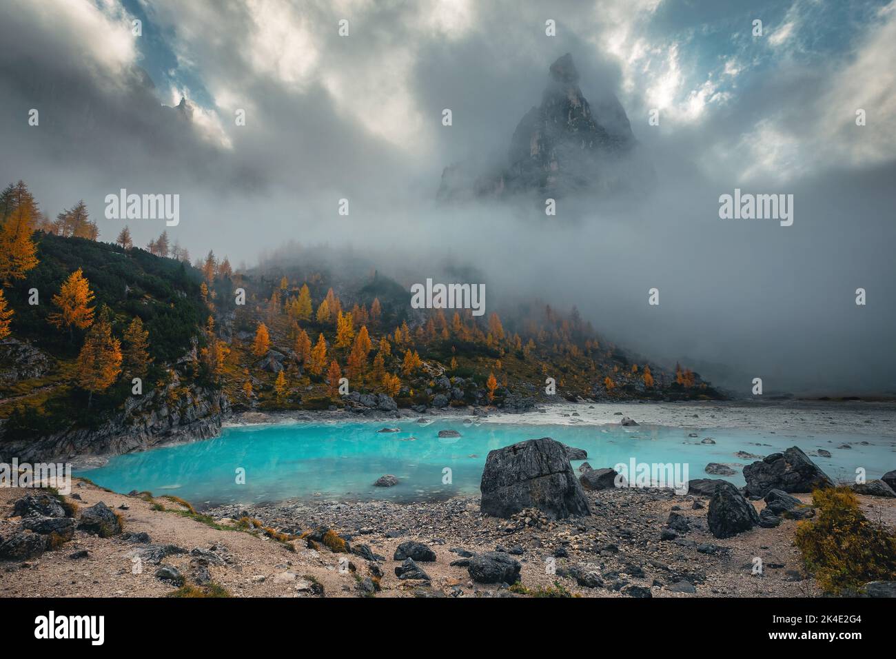 Fantastic hiking, photography and travel destination. Picturesque lake ...
