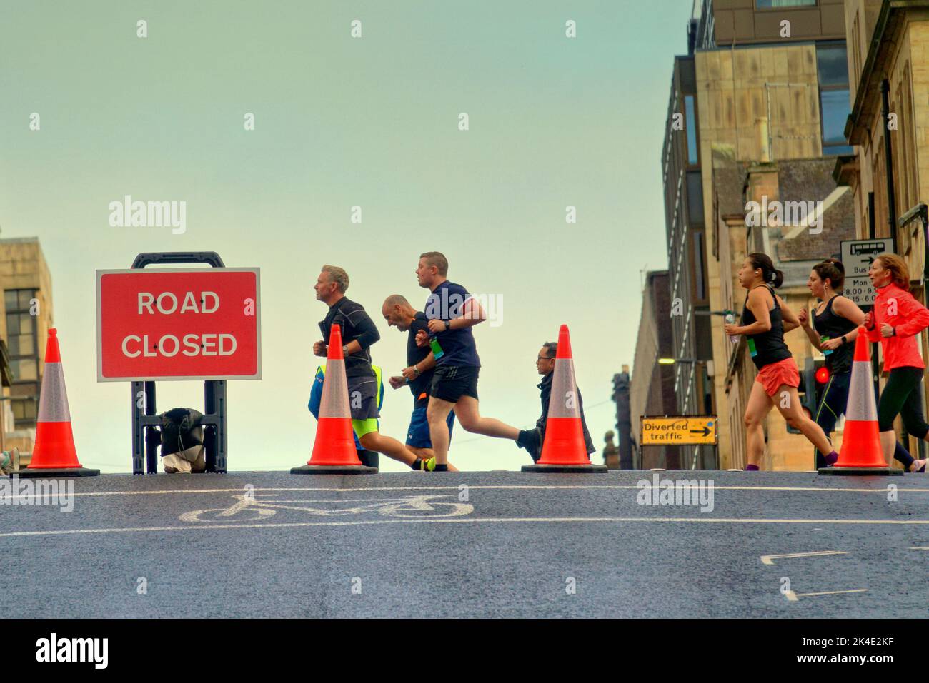 Glasgow, Scotland, UK 2nd October, 2022. Road closures disrupted ...