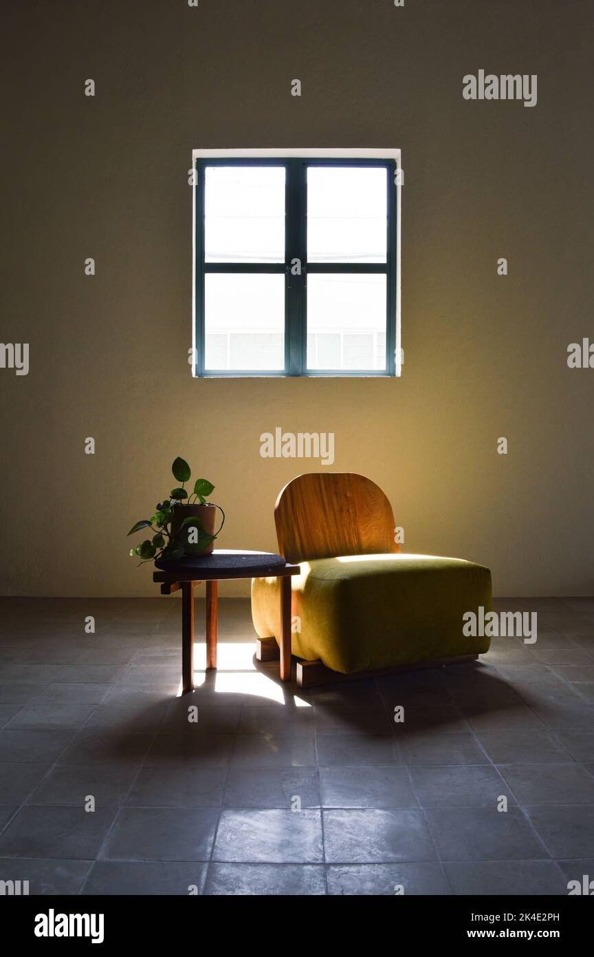 armchair, chair, individual sofa, solid natural wood structure, seat ...