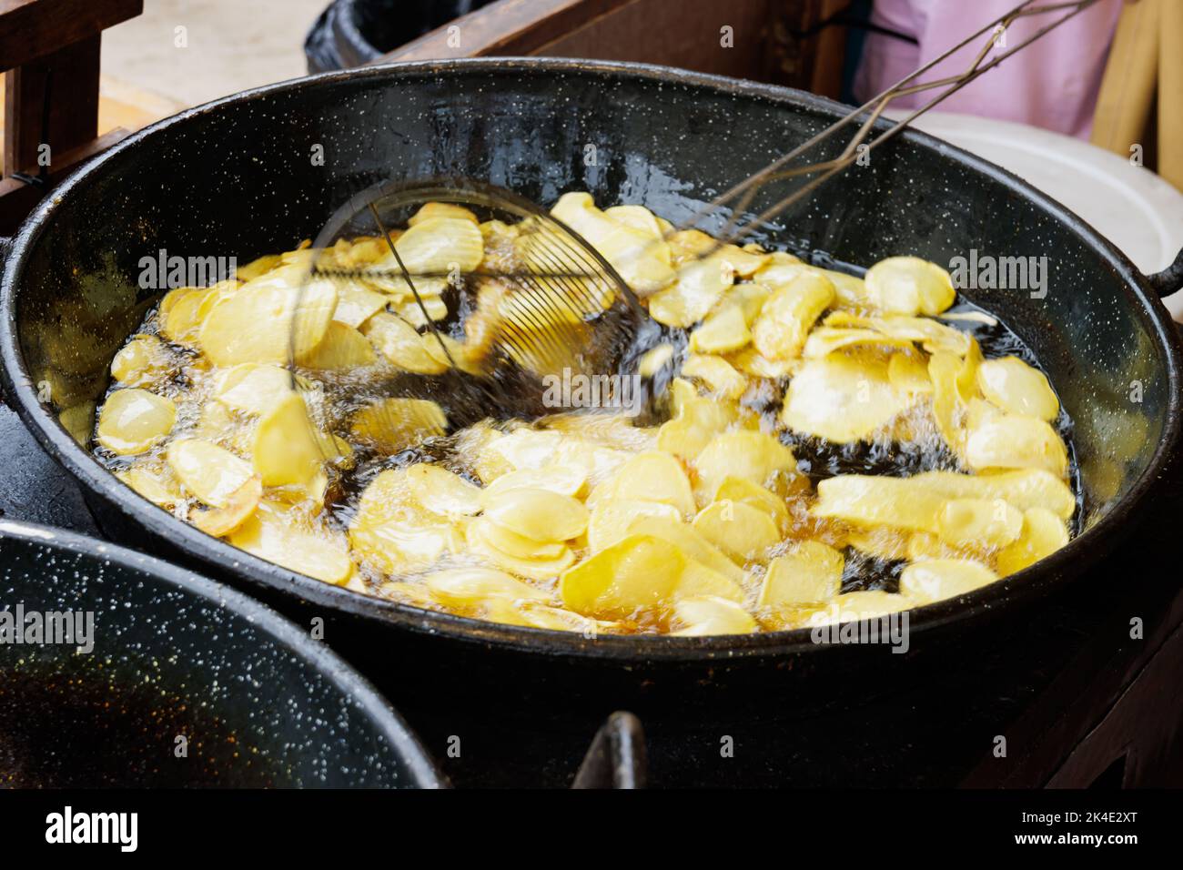 Chip potato frying hi-res stock photography and images - Alamy