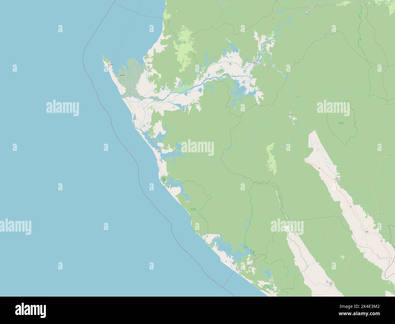 Ogooue-Maritime, province of Gabon. Open Street Map Stock Photo - Alamy