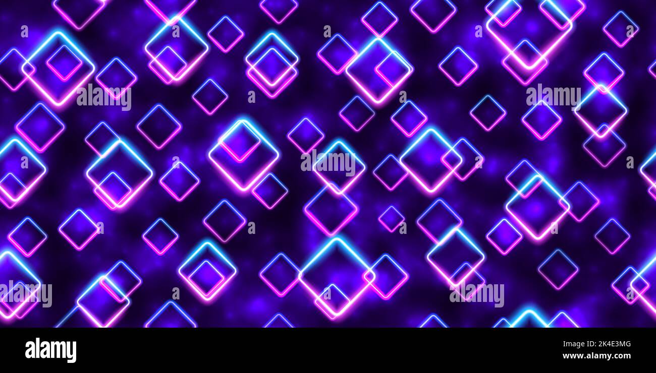 Purple and blue neon diamonds seamless pattern Stock Vector Image & Art ...