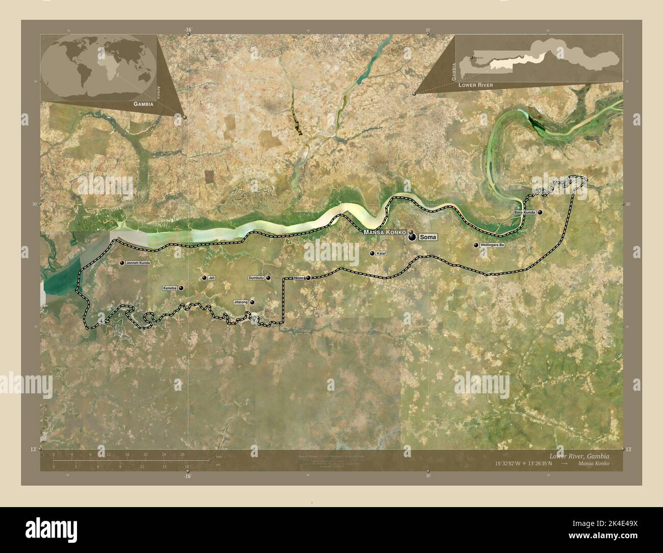 Gambia River Map