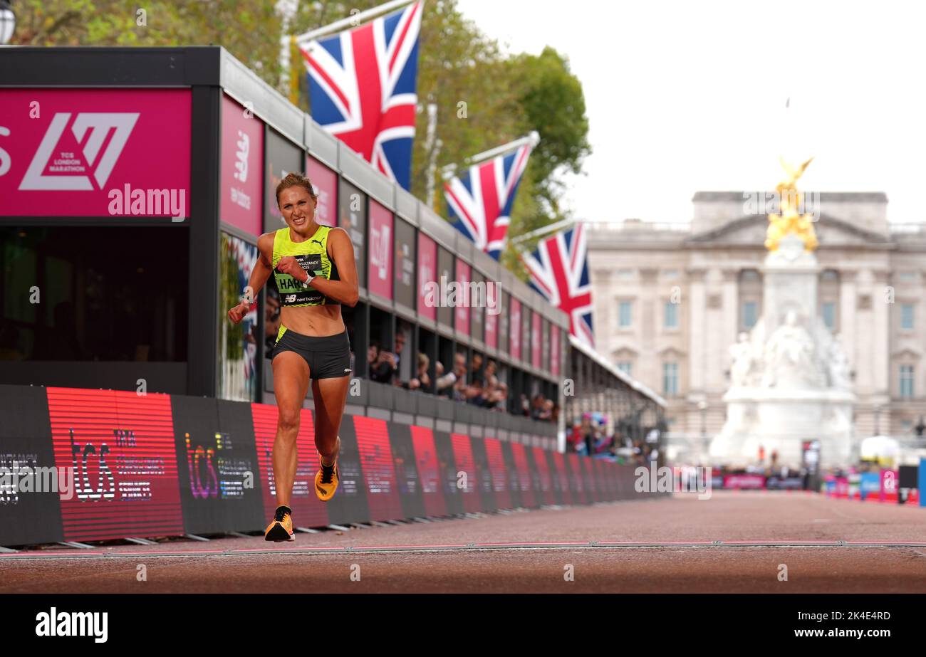 Great Britain's Rose Harvey completes the Women's Elite race during the ...