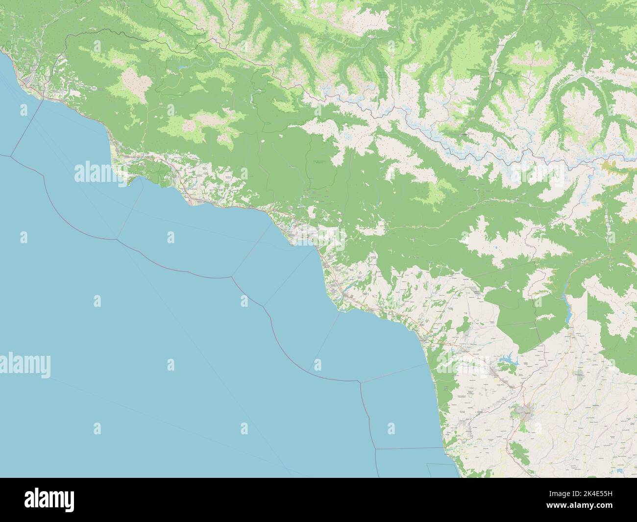 Abkhazia, autonomous republic of Georgia. Open Street Map Stock Photo ...