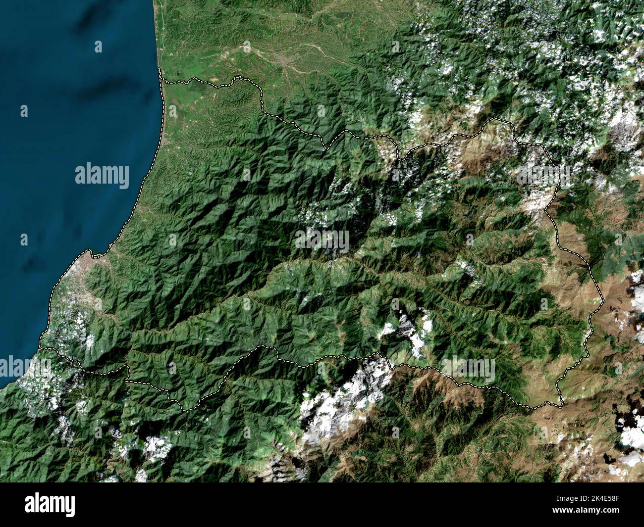 Ajaria, autonomous republic of Georgia. High resolution satellite map ...