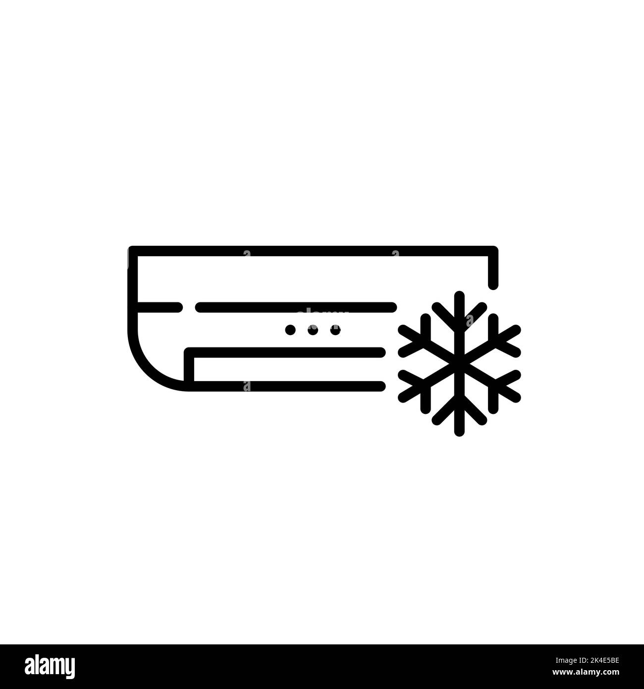 Air conditioning unit working in cooling mode. Pixel perfect, editable ...