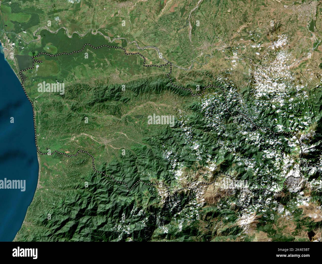 Guria, region of Georgia. High resolution satellite map Stock Photo - Alamy