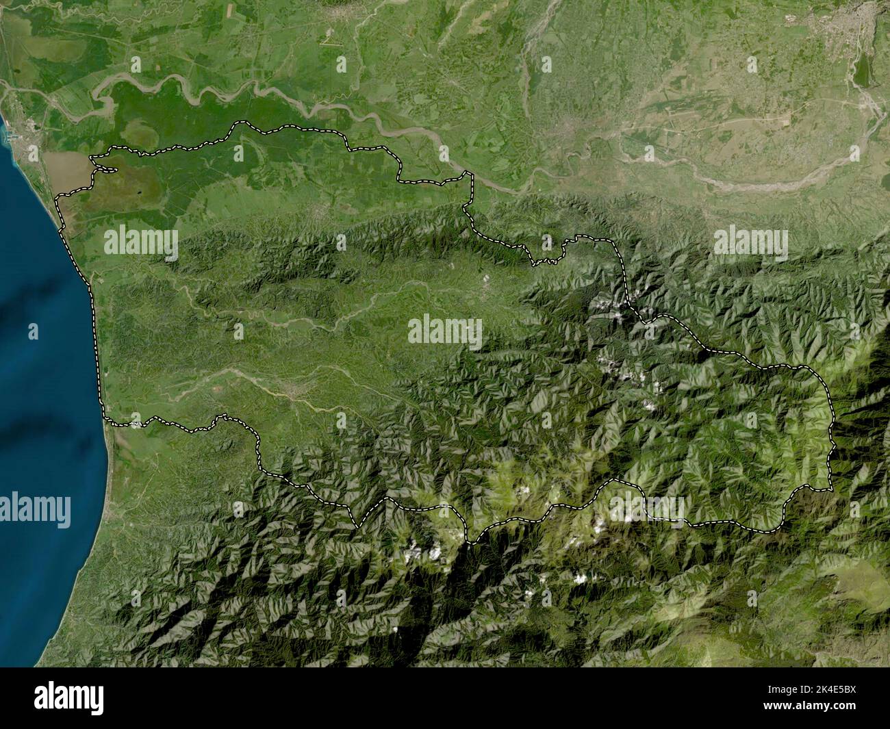 Guria, region of Georgia. Low resolution satellite map Stock Photo - Alamy