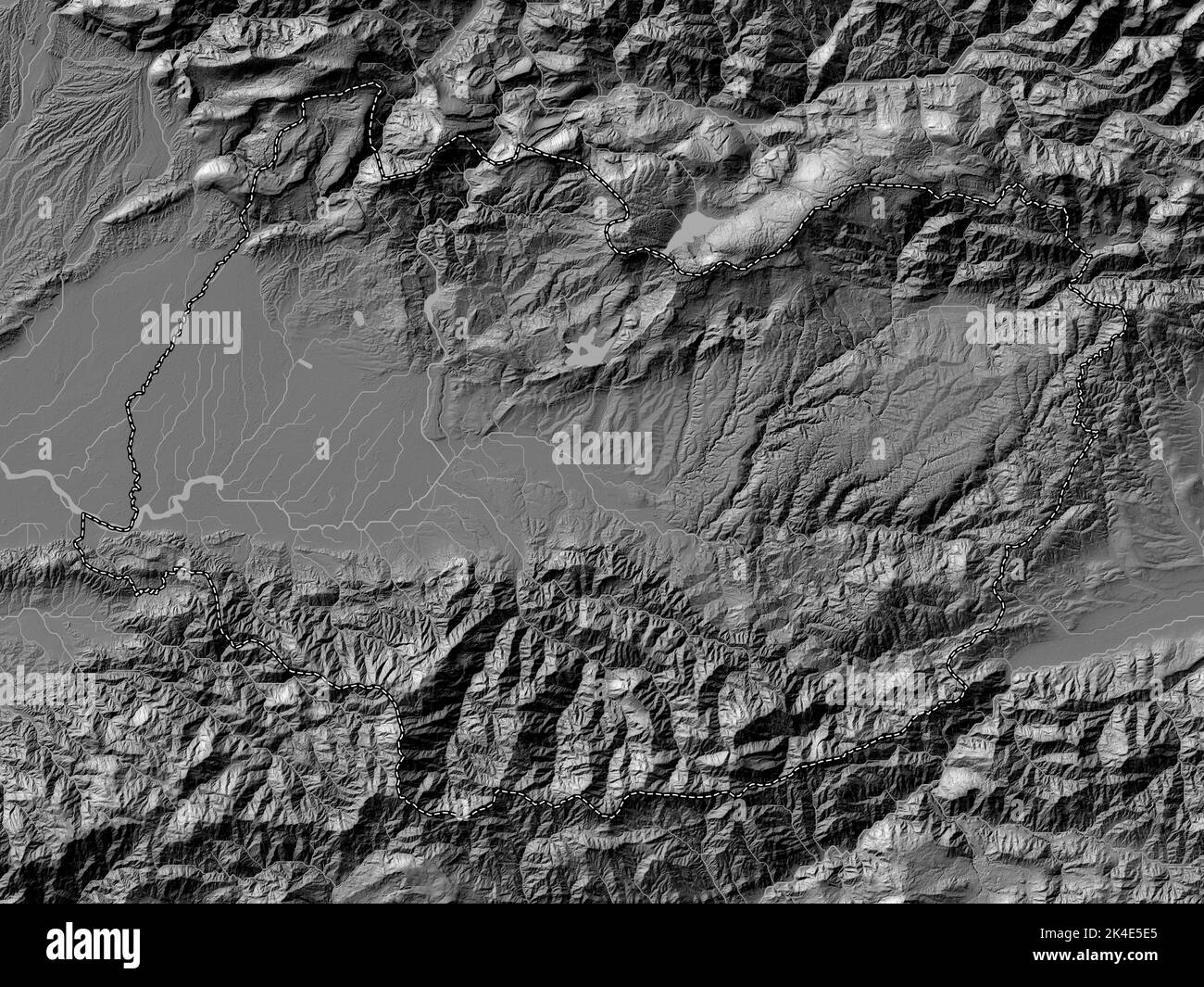 Imereti, region of Georgia. Bilevel elevation map with lakes and rivers ...