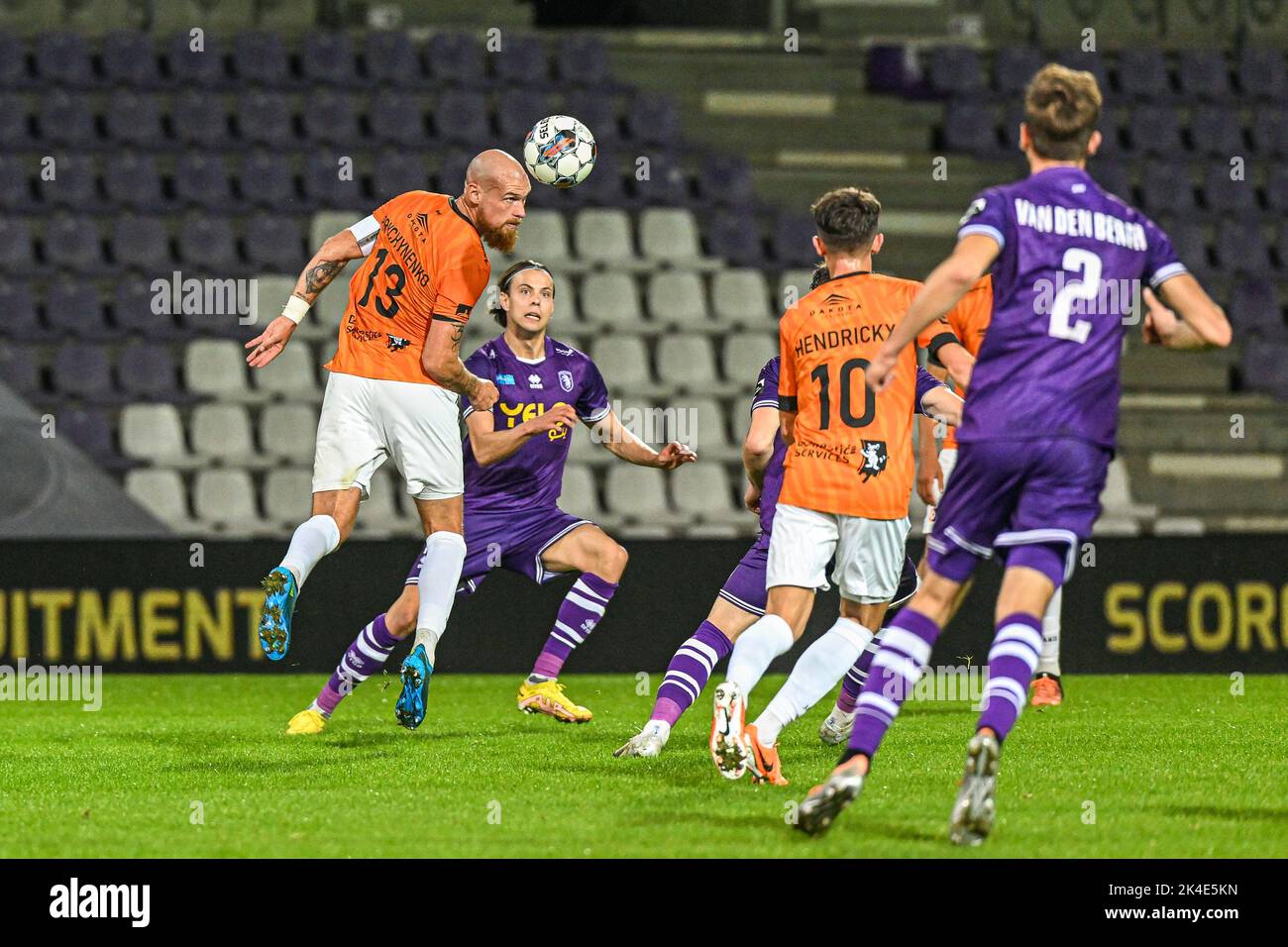 Antwerp, Belgium. 01st Oct, 2022. Denis Prychynenko (13) of KMSK Deinze ...