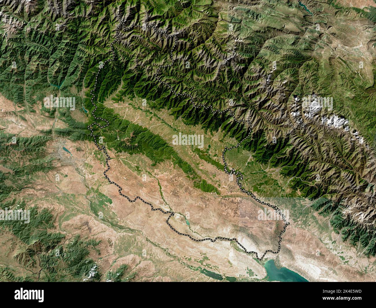 Kakheti, region of Georgia. High resolution satellite map Stock Photo ...