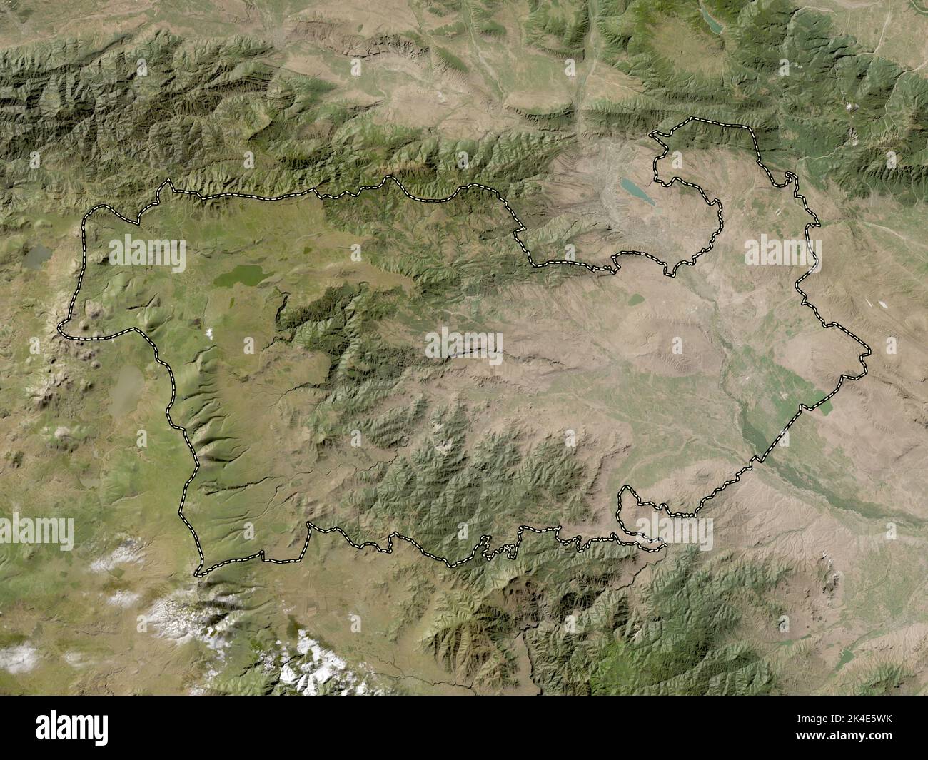 Kvemo Kartli, region of Georgia. Low resolution satellite map Stock ...