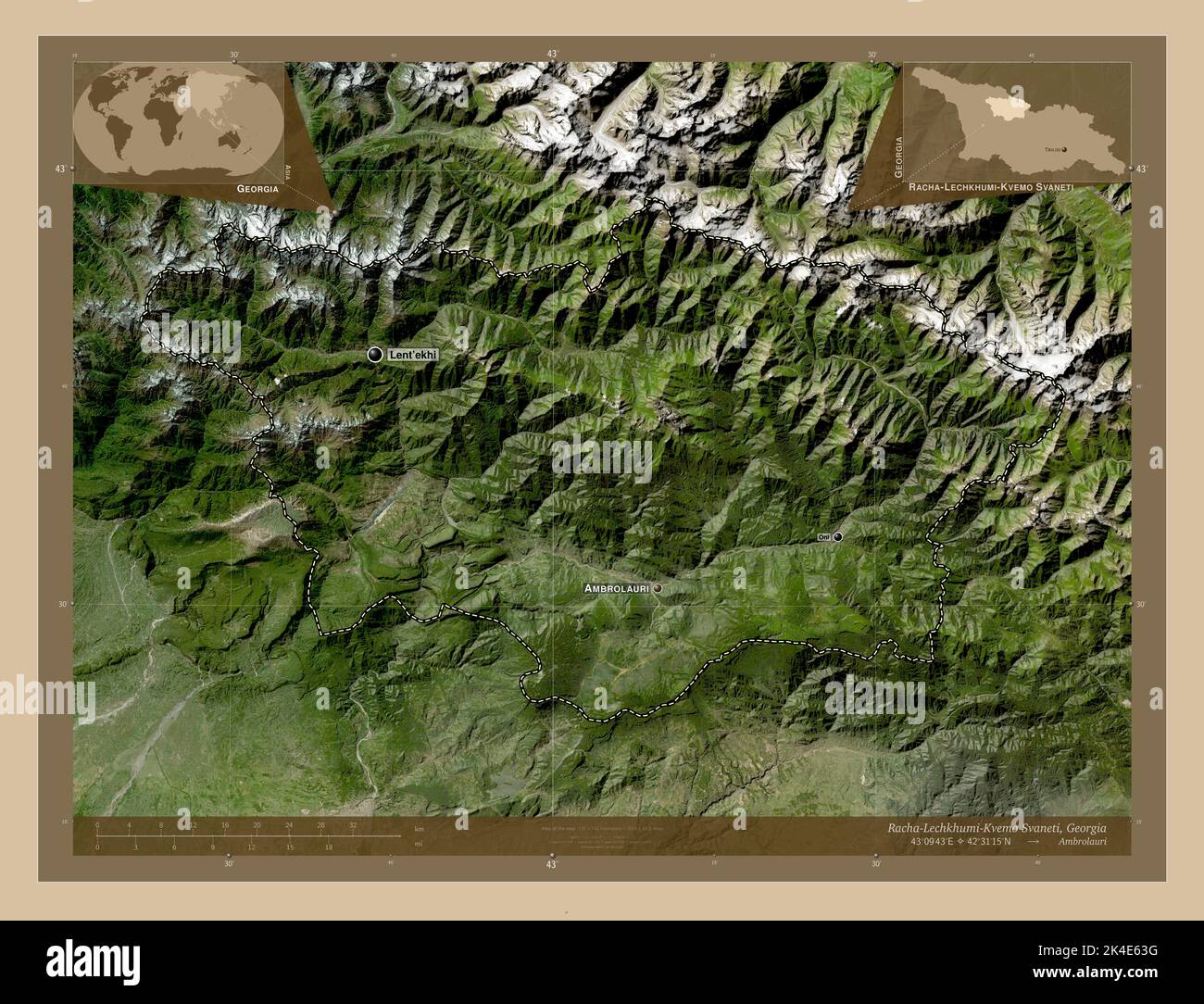 Racha-Lechkhumi-Kvemo Svaneti, region of Georgia. Low resolution ...