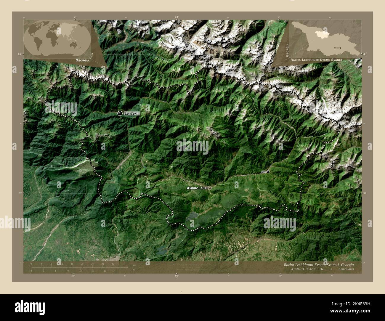 Racha-Lechkhumi-Kvemo Svaneti, region of Georgia. High resolution ...