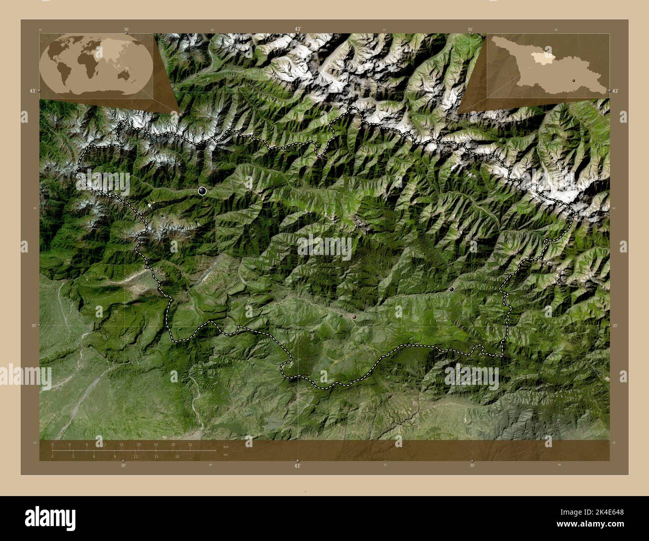 Racha-Lechkhumi-Kvemo Svaneti, region of Georgia. Low resolution ...