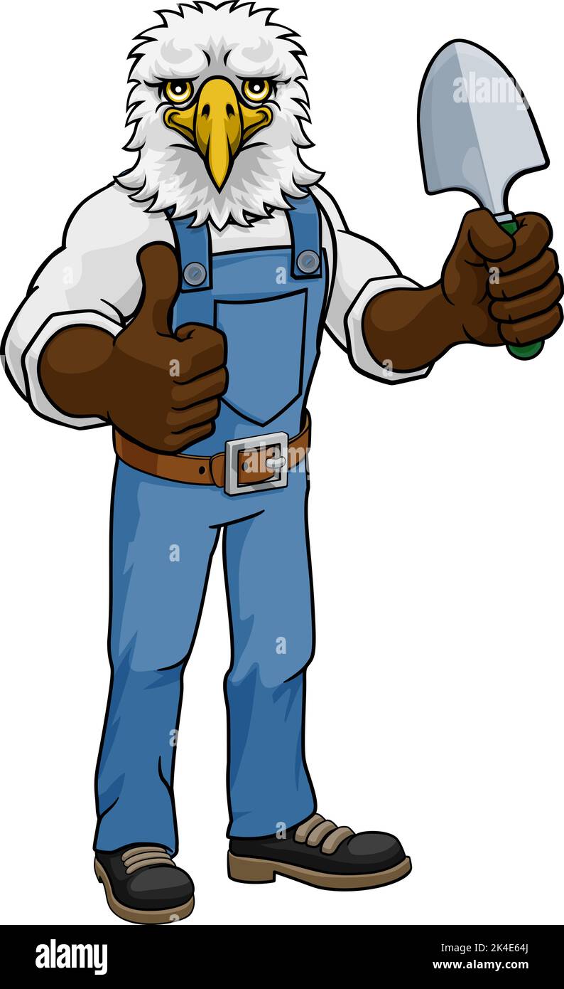 Eagle Gardener Gardening Animal Mascot Stock Vector Image & Art - Alamy