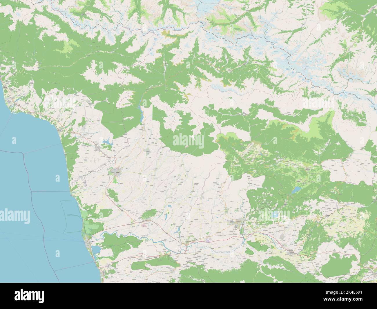 Samegrelo-Zemo Svaneti, region of Georgia. Open Street Map Stock Photo ...