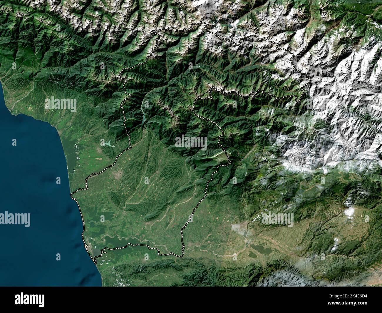 Samegrelo-Zemo Svaneti, region of Georgia. High resolution satellite ...