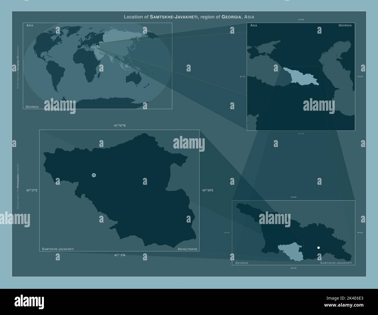 Samtskhe-Javakheti, region of Georgia. Diagram showing the location of ...