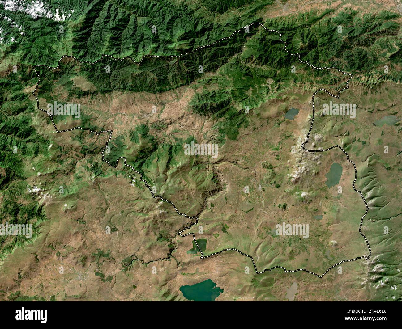 Samtskhe-Javakheti, region of Georgia. High resolution satellite map ...