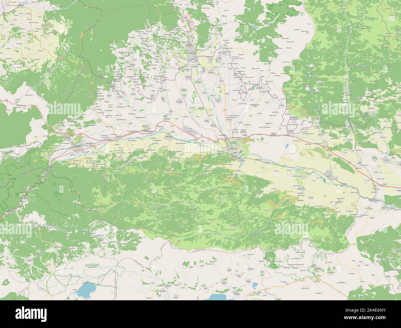 Shida Kartli, region of Georgia. Open Street Map Stock Photo - Alamy