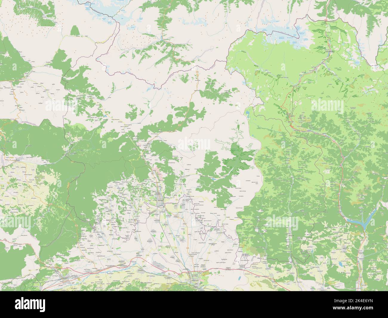 South Ossetia, independent city of Georgia. Open Street Map Stock Photo ...