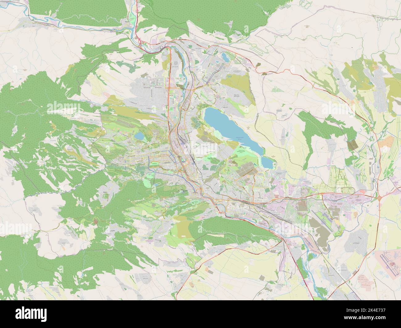 Tbilisi, independent city of Georgia. Open Street Map Stock Photo - Alamy