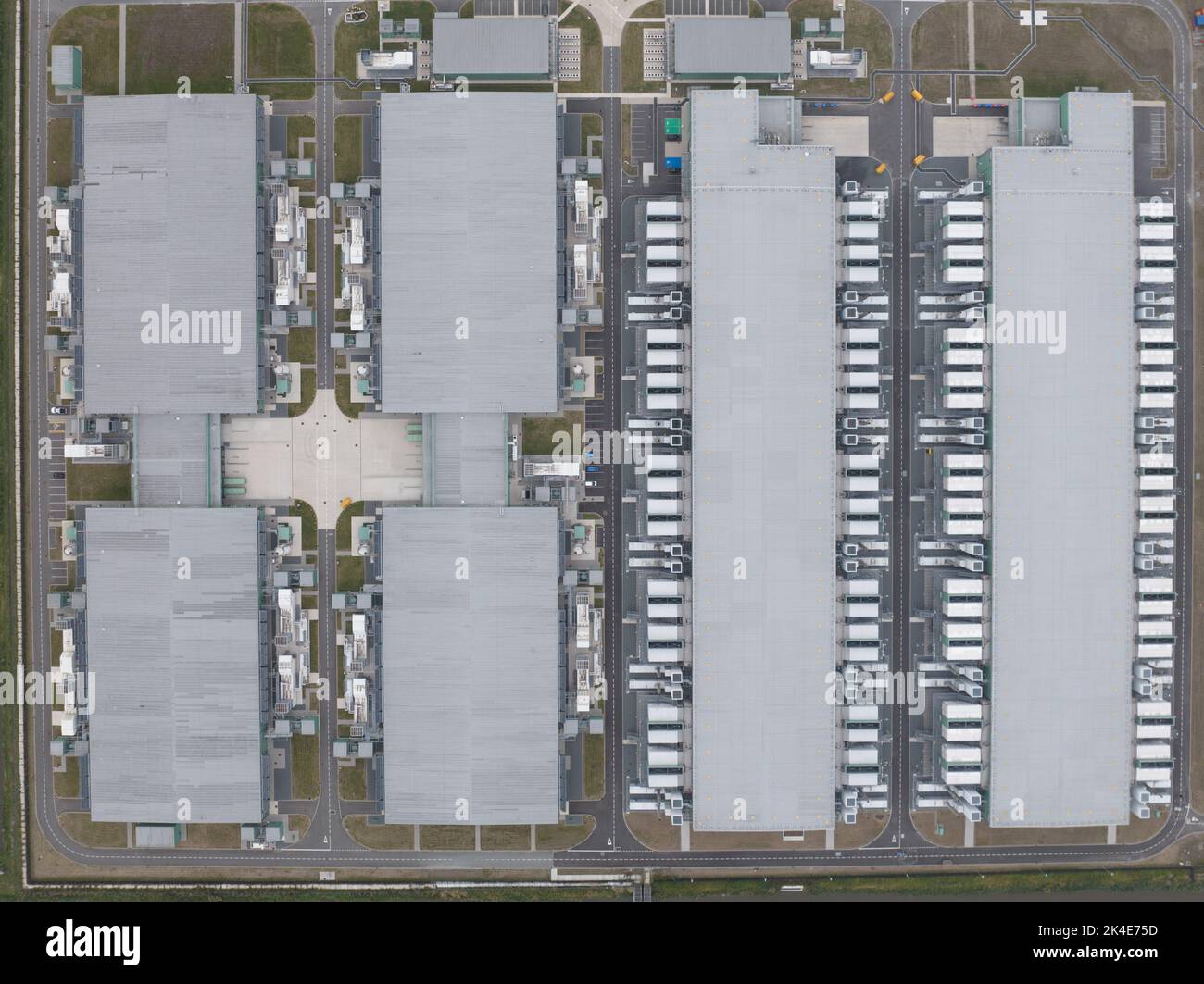 Datacenter computing center in Hollands Kroon. Data technology ICT ...