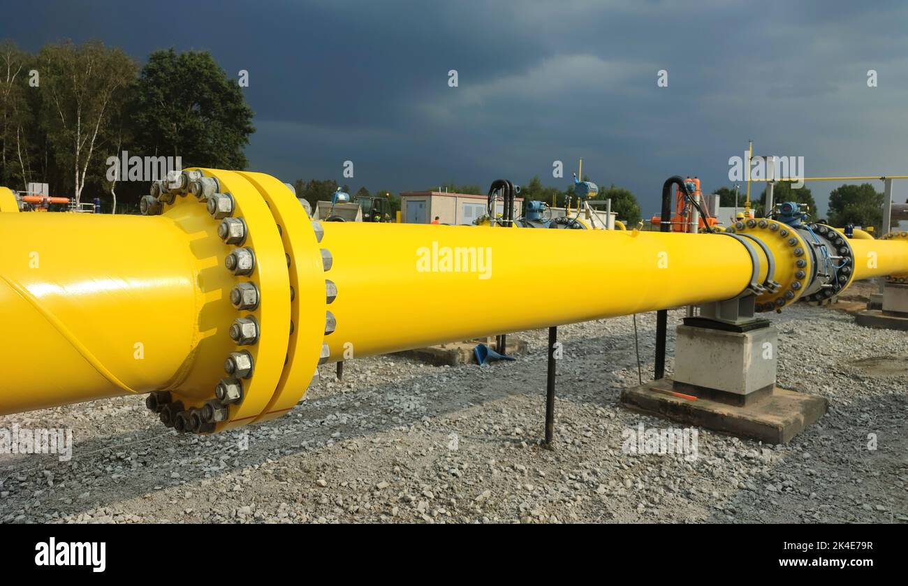 Ploty, Poland - October 02, 2022. Baltic Pipe.Terminal construction ...