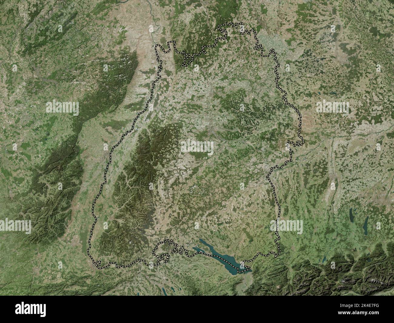 Baden-Wurttemberg, state of Germany. High resolution satellite map ...