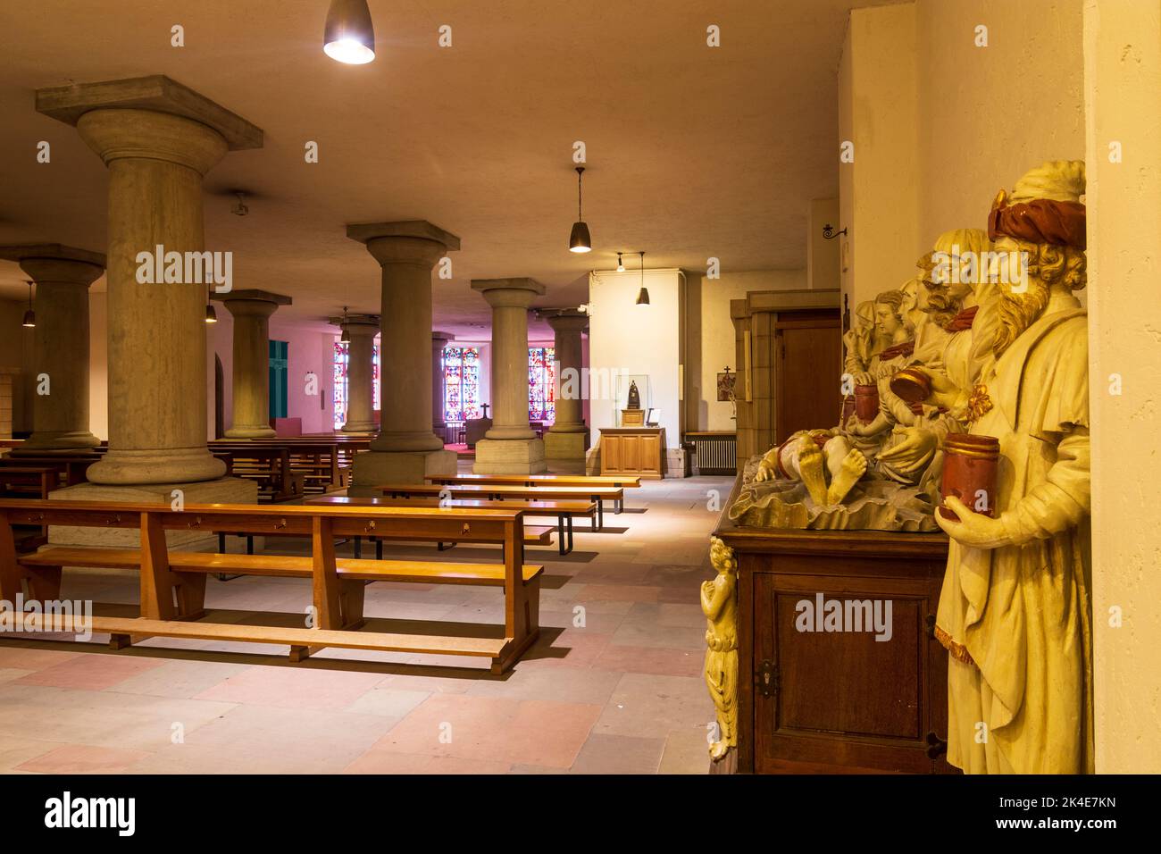 Luxembourg City (Lëtzebuerg; Luxemburg): crypt in Notre-Dame Cathedral ...