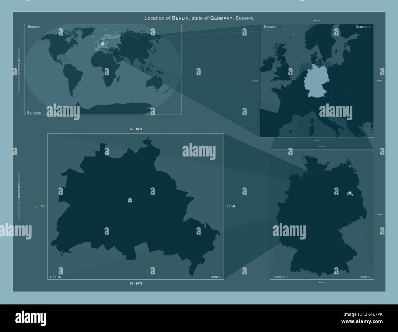 Berlin, state of Germany. Diagram showing the location of the region on ...