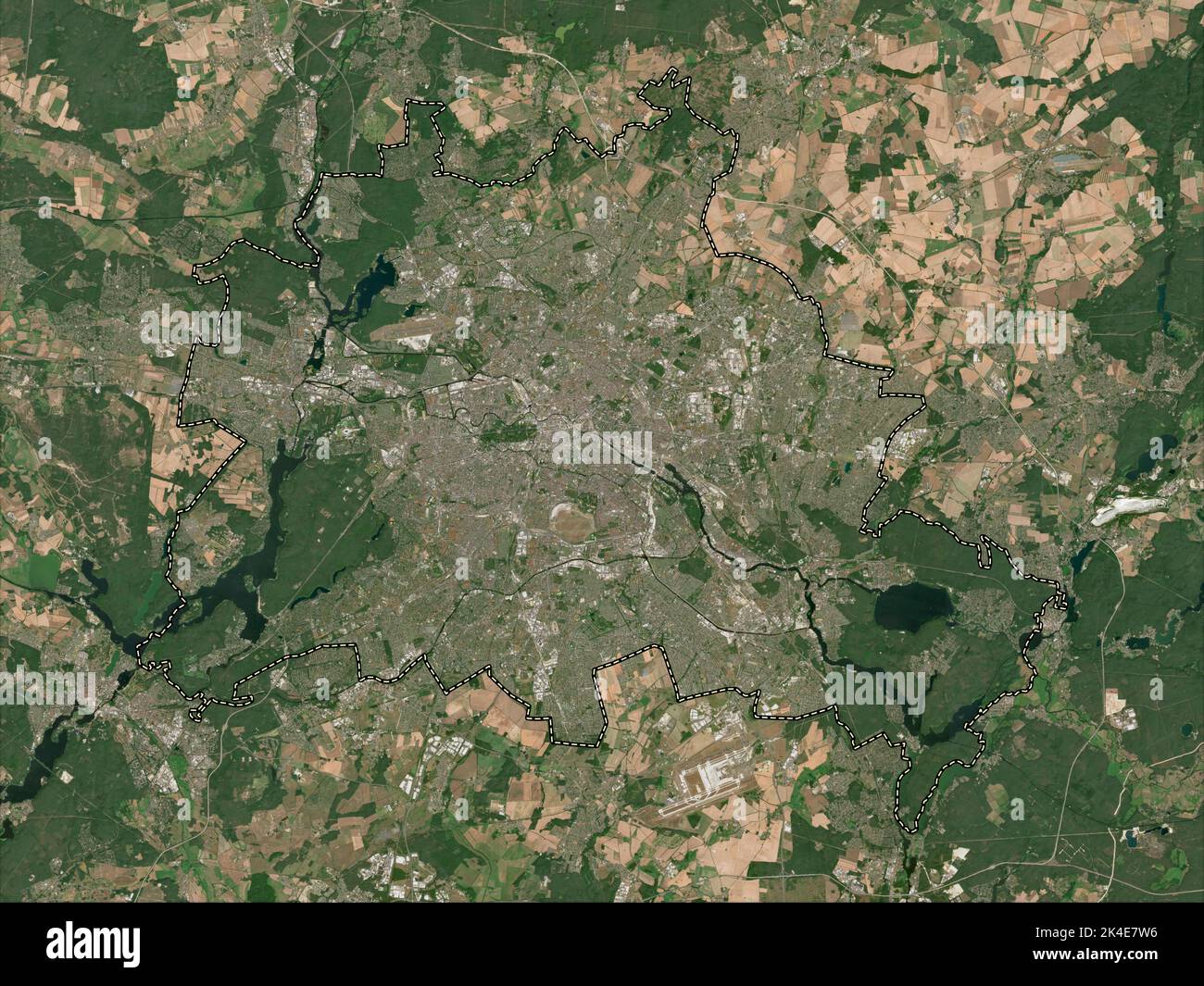 Berlin, state of Germany. High resolution satellite map Stock Photo - Alamy