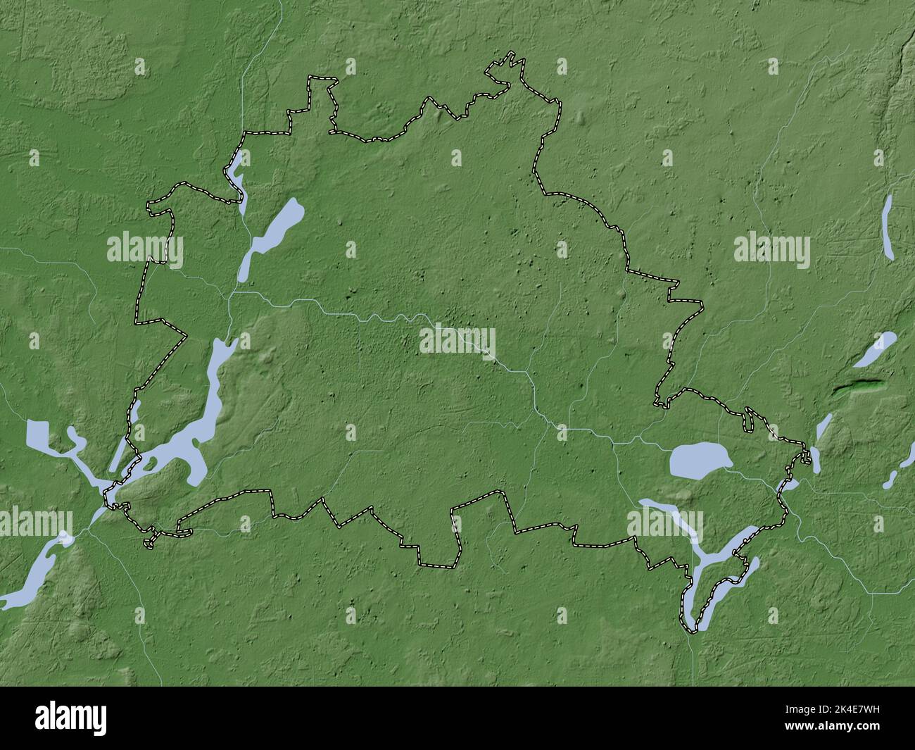 Berlin, state of Germany. Elevation map colored in wiki style with ...