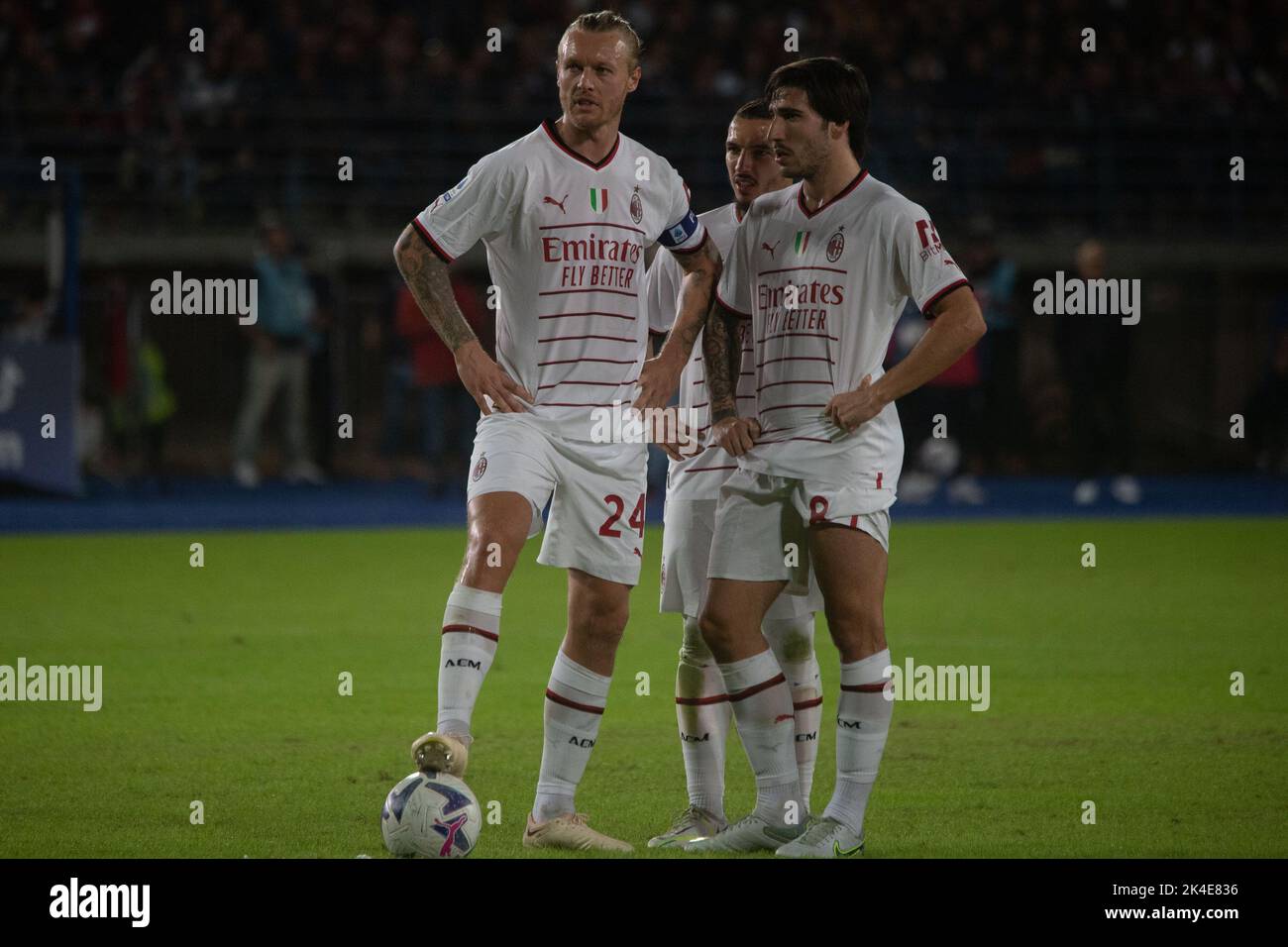 Kjaer Simon Milan and Alessandro Tonali Milan portrait during the ...