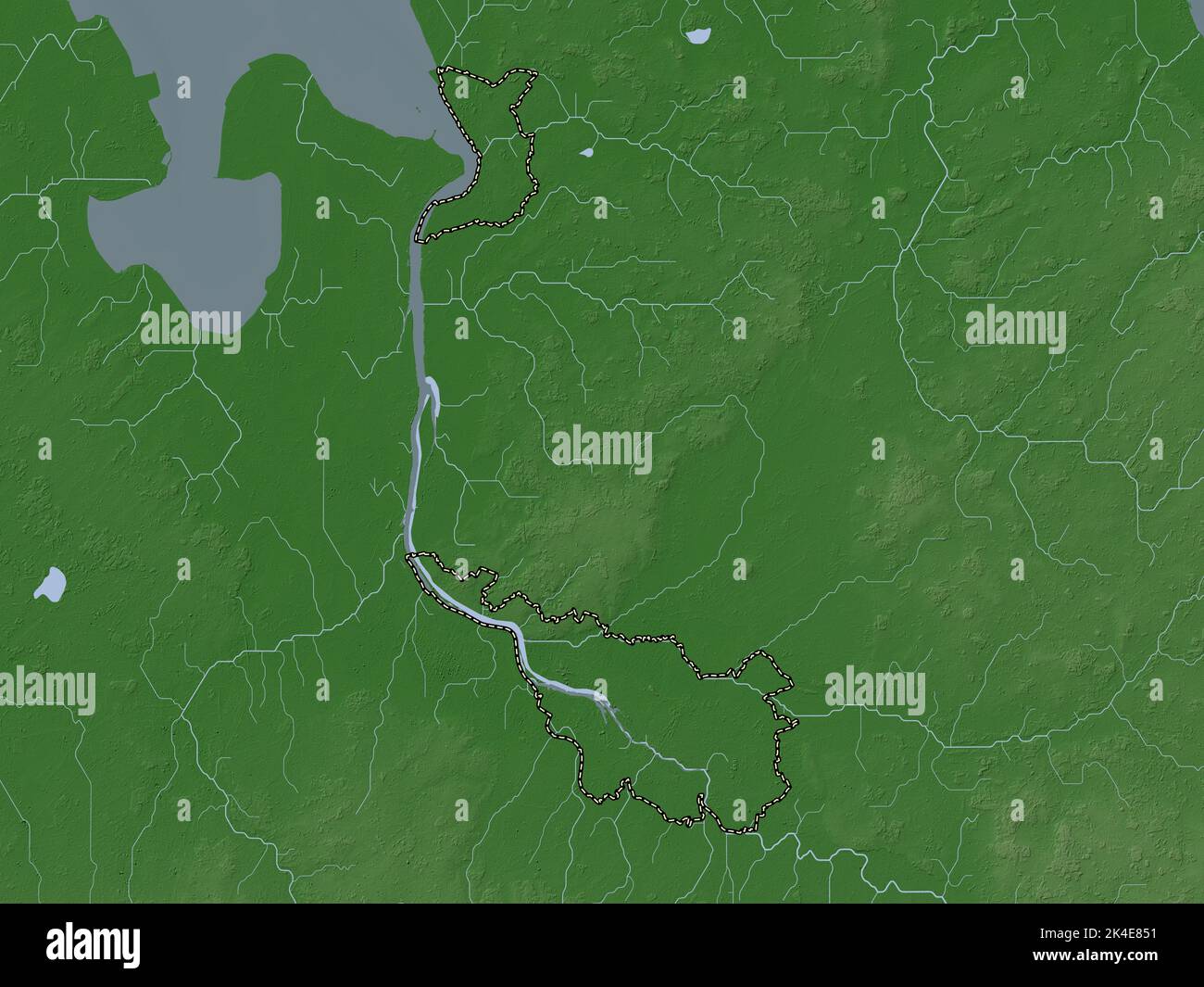 Bremen, state of Germany. Elevation map colored in wiki style with ...