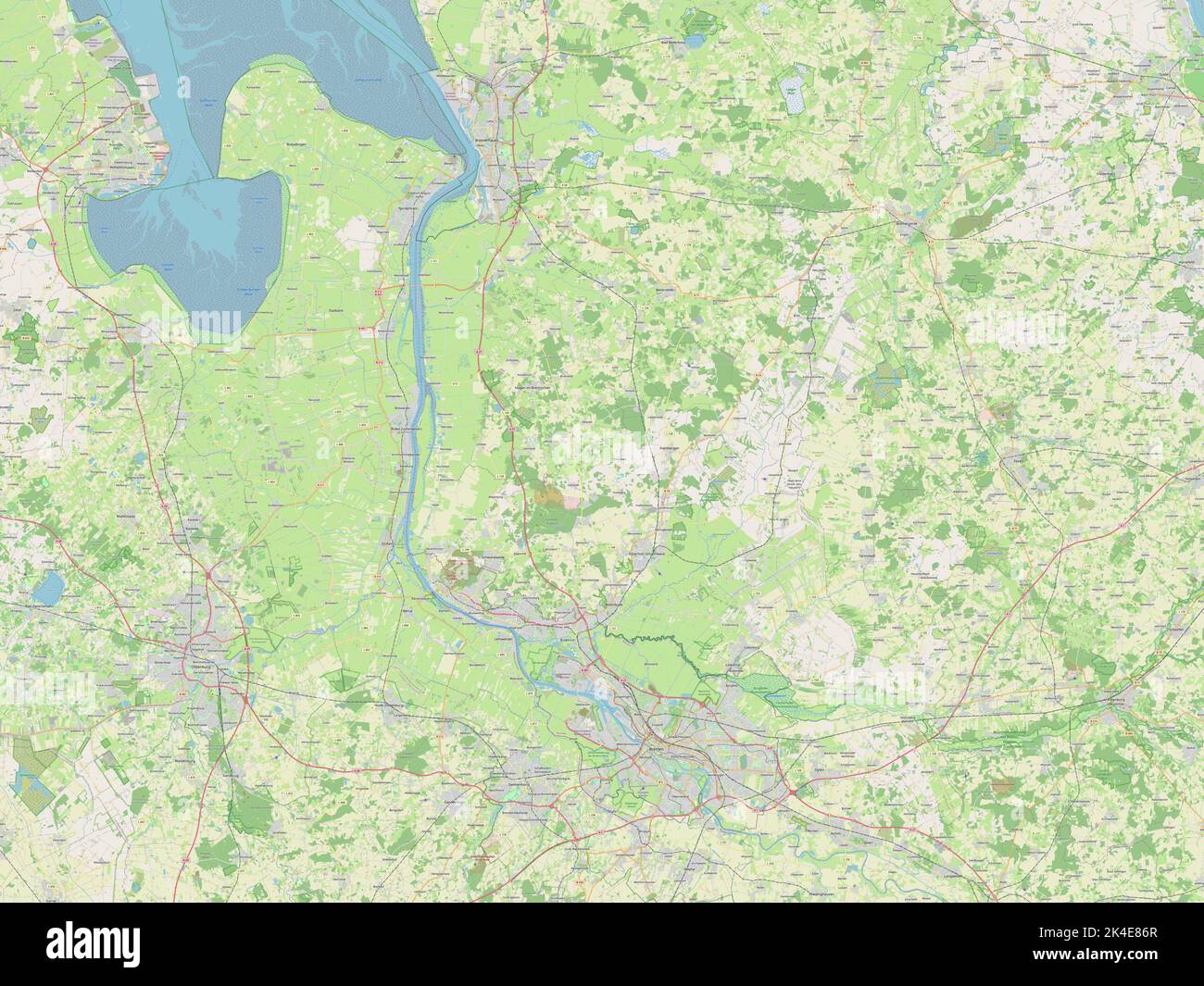 Bremen, state of Germany. Open Street Map Stock Photo - Alamy