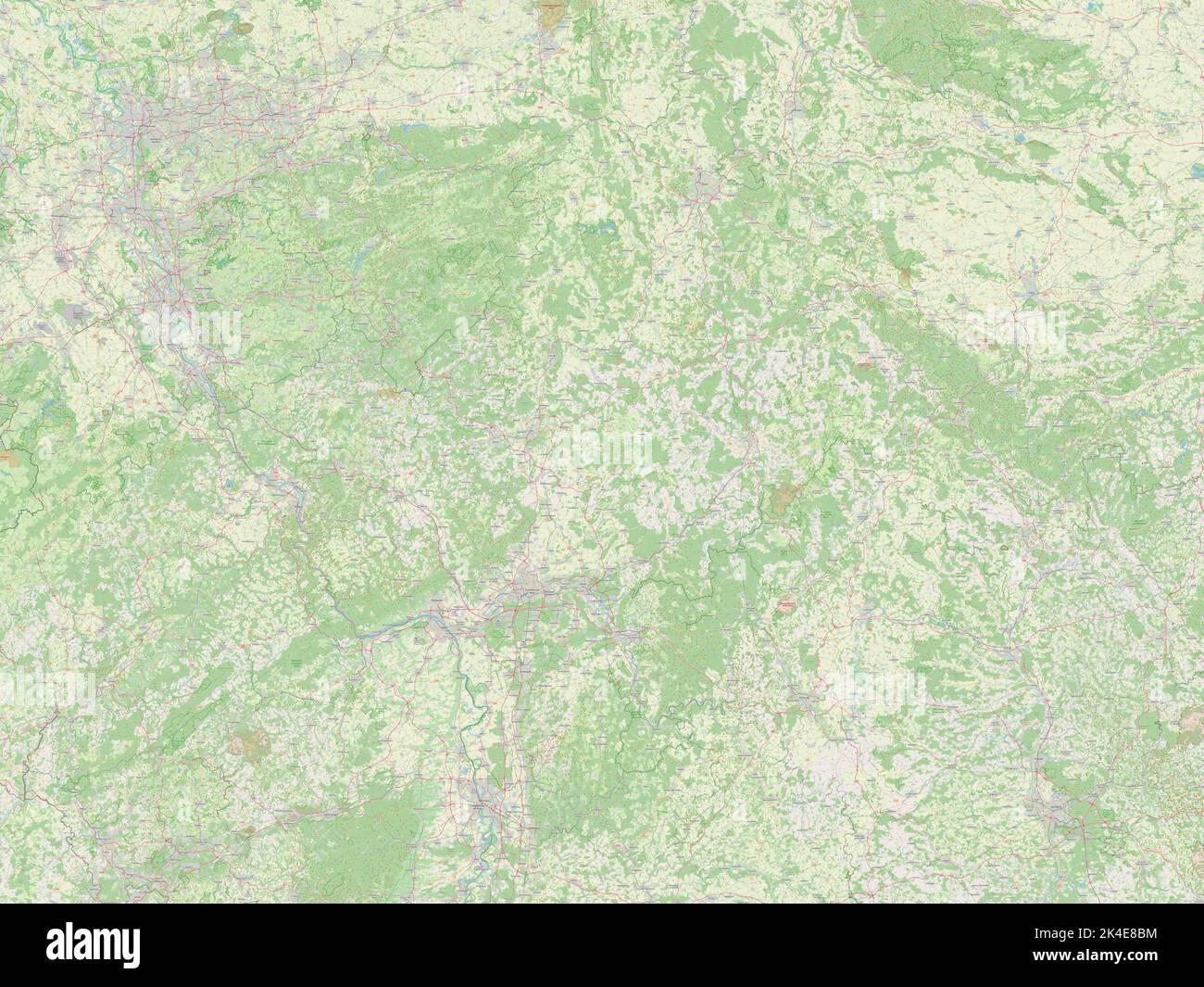 Hessen, state of Germany. Open Street Map Stock Photo - Alamy