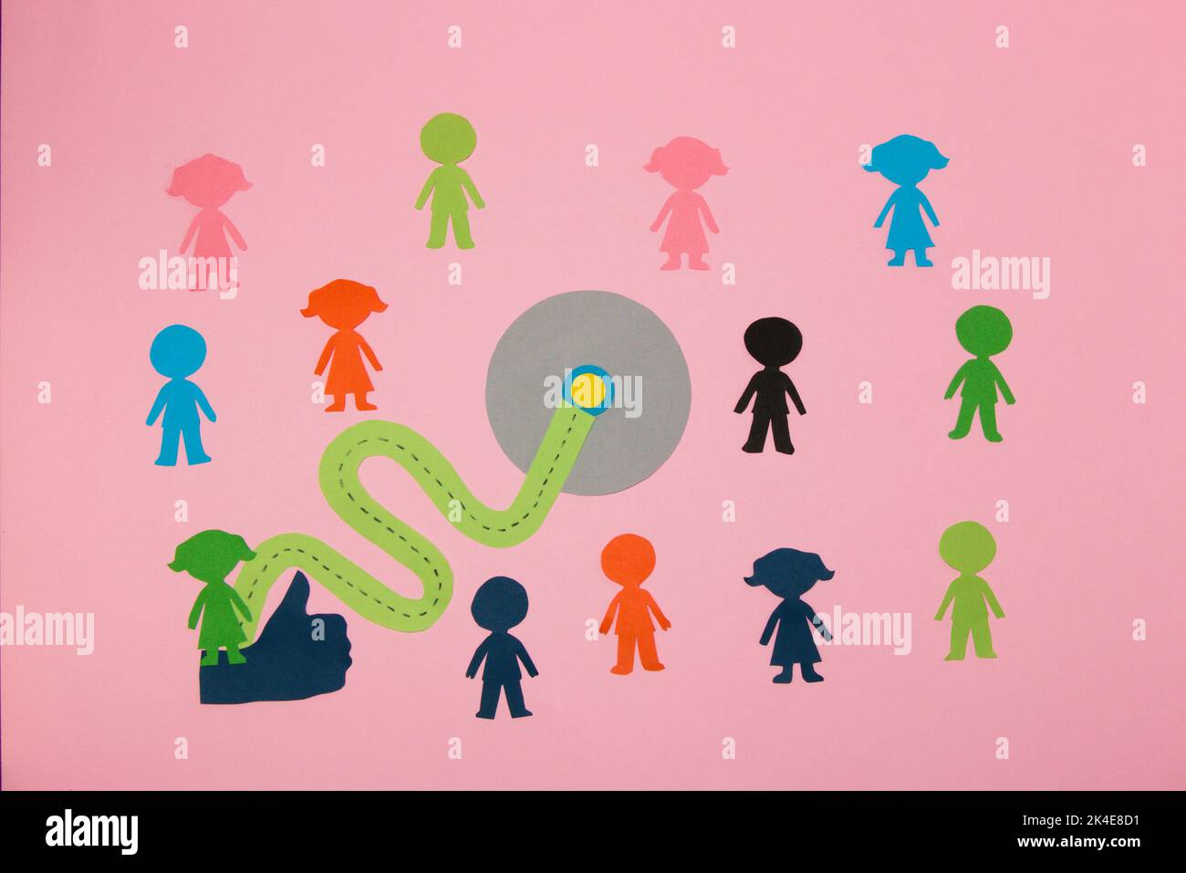 the leader stands out from the group and shows the goal that they must ...