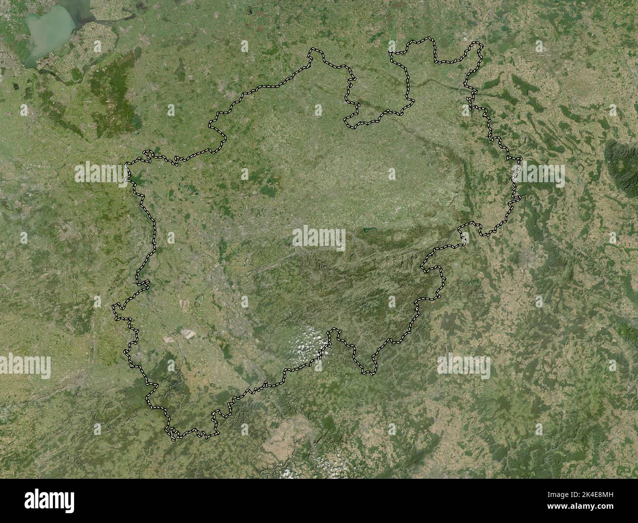 Nordrhein-Westfalen, state of Germany. Low resolution satellite map ...