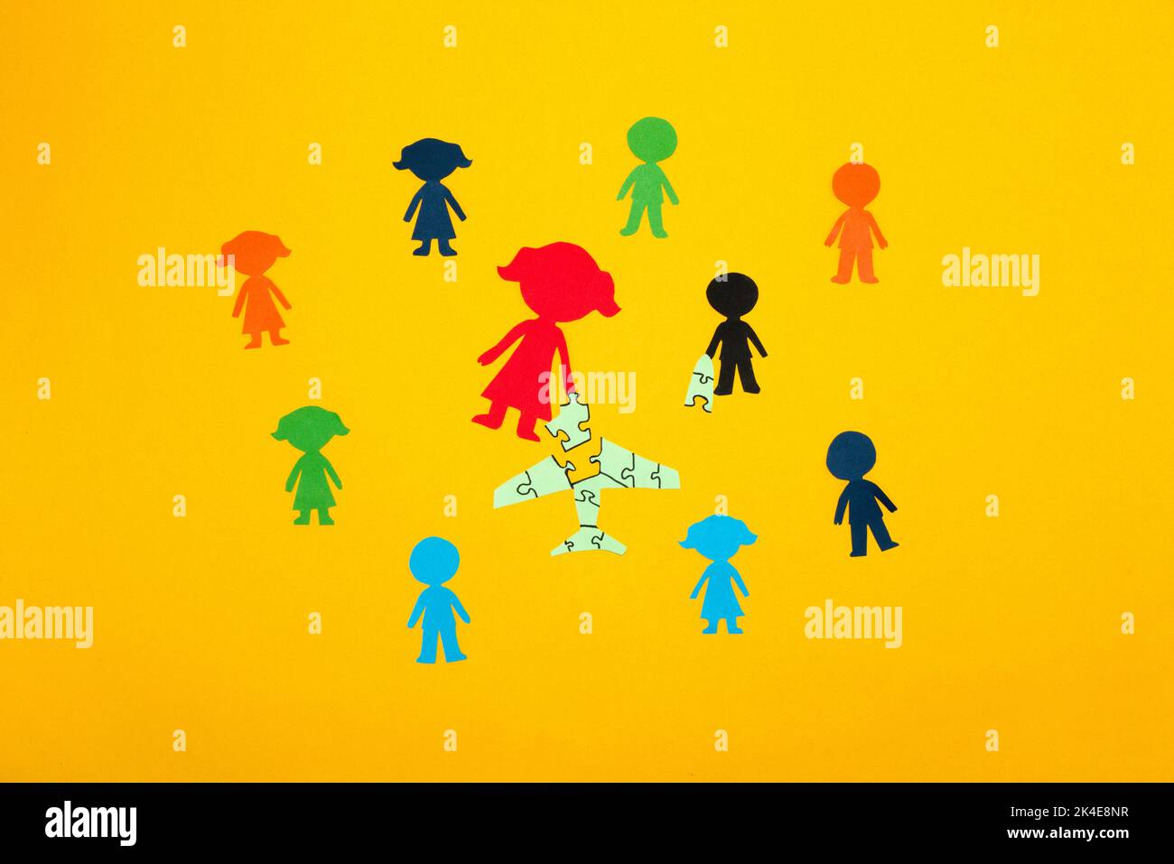 businesswoman and her business team are working on a creative project ...